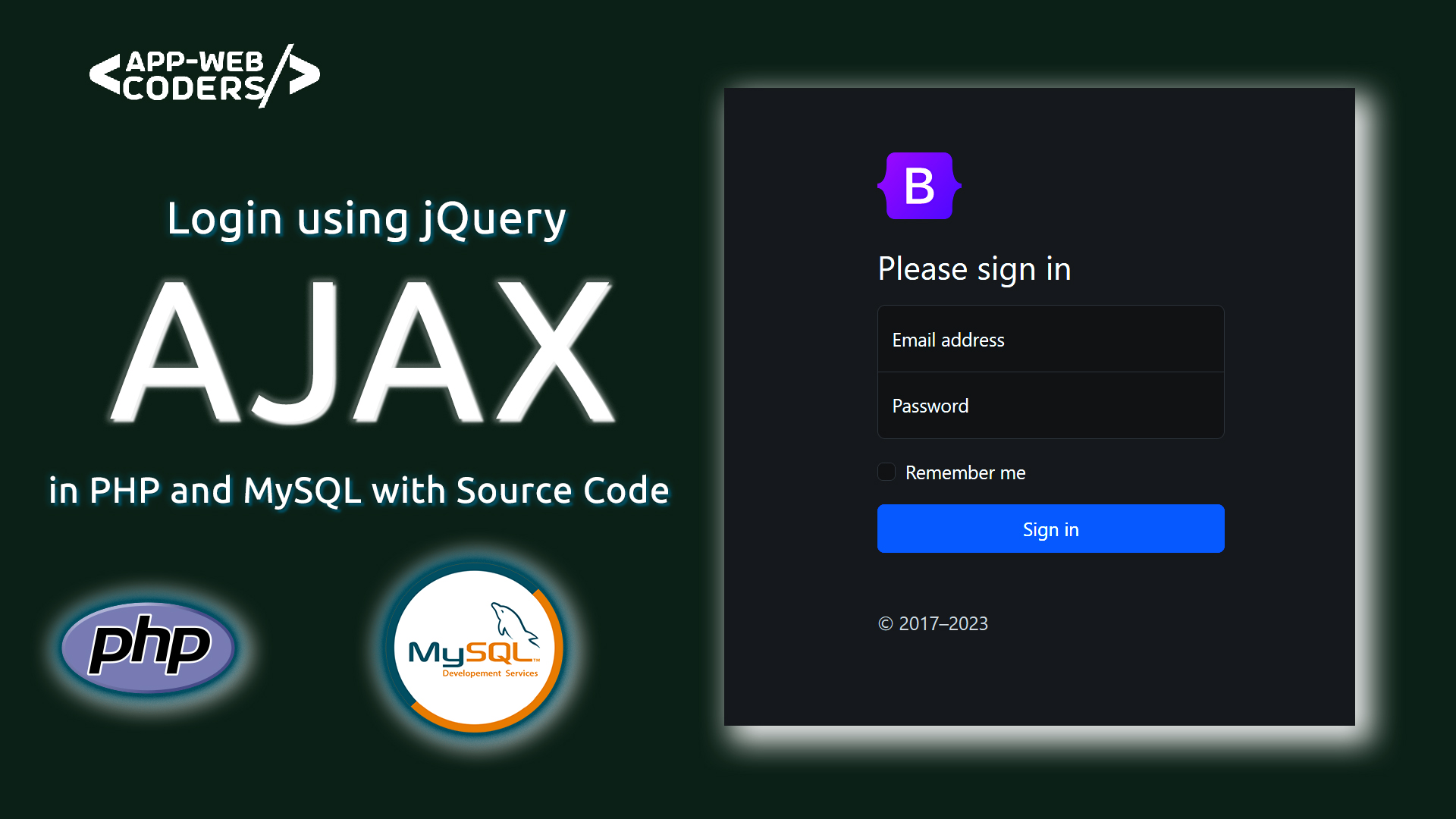 How To Create Login And Registration With Ajax Using Php With Full Source Code Appweb Coders